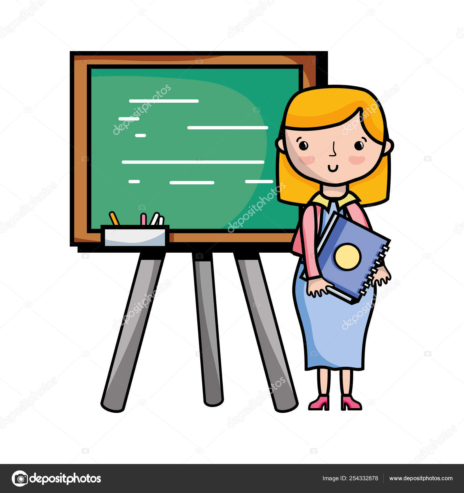 Teacher teaching class lesson in the backcoard Stock Vector by ...