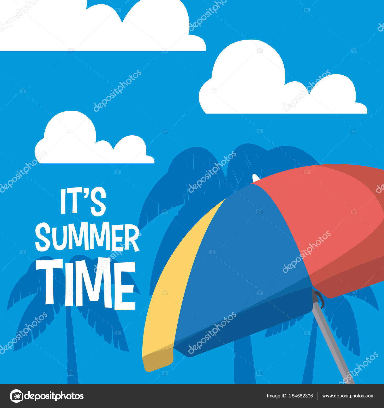 Its summer time card Stock Vector by ©stockgiu 254582306