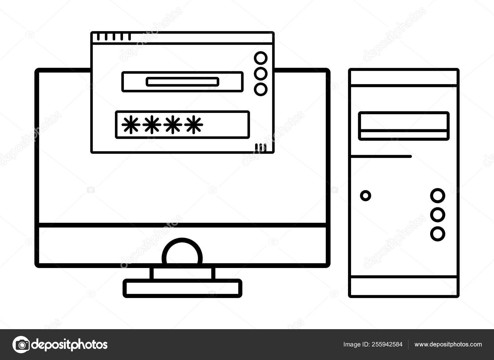 Tecnología informática dibujos animados Vector de stock #255942584 de ...