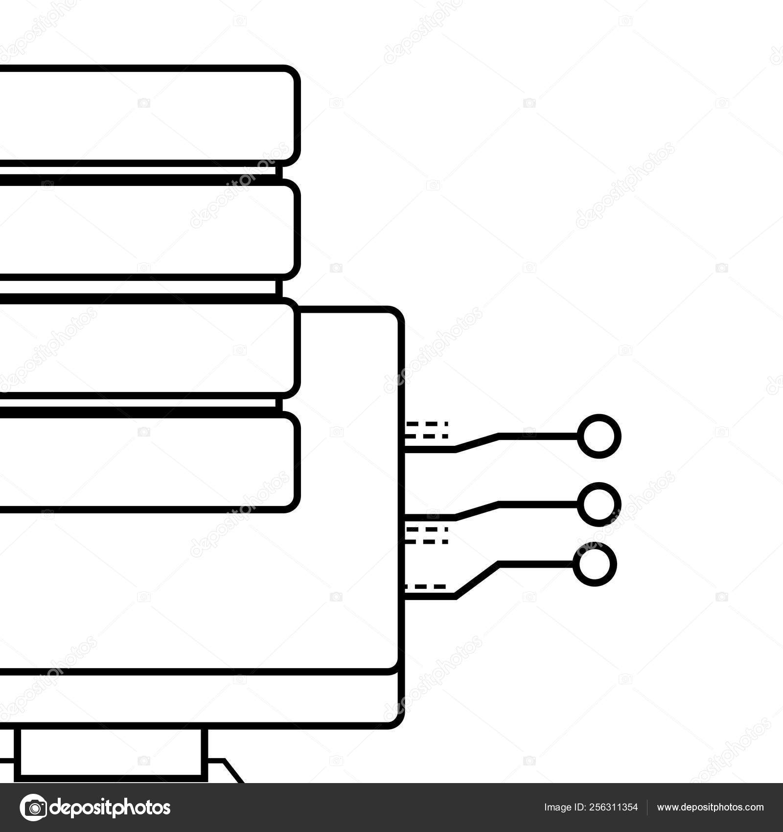 Tecnología informática dibujos animados Vector de Stock de ©stockgiu ...