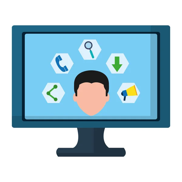 Tecnología informática dibujos animados Vector de stock por ©stockgiu ...