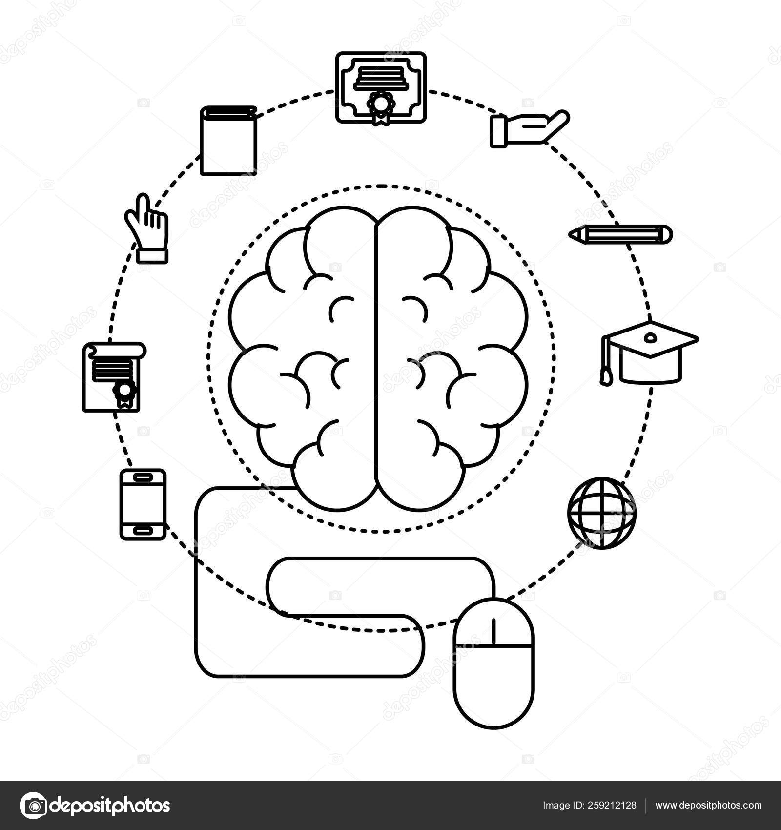 Brain and mouse Stock Vector Image by ©stockgiu #259212128