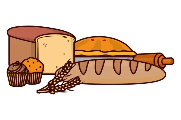 Bakery food cartoon Stock Vector by ©stockgiu 247700396