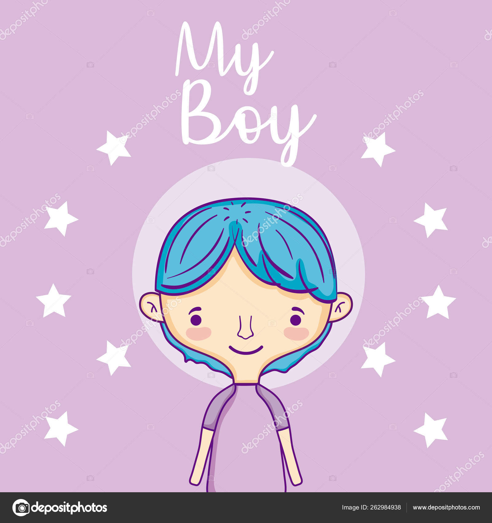 My cute boy cartoon Stock Vector by ©stockgiu 262984938