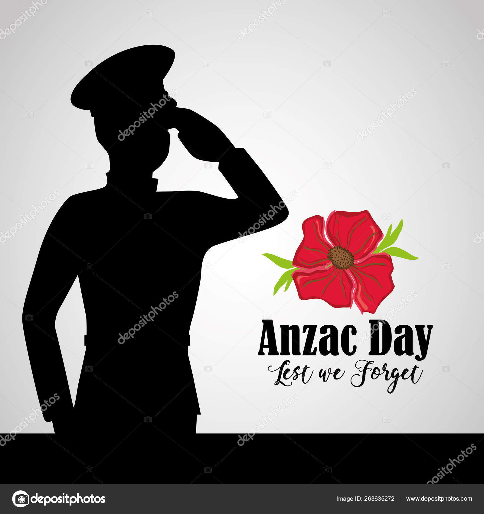 Army soldier to anzac day memory Stock Vector by ©stockgiu 263635272