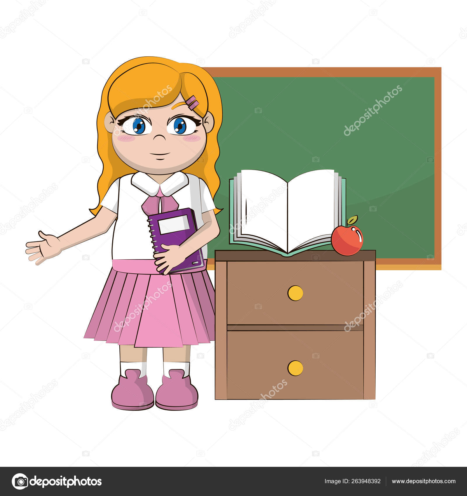 Dibujos animados de la escuela primaria Vector de stock #263948392 de ...