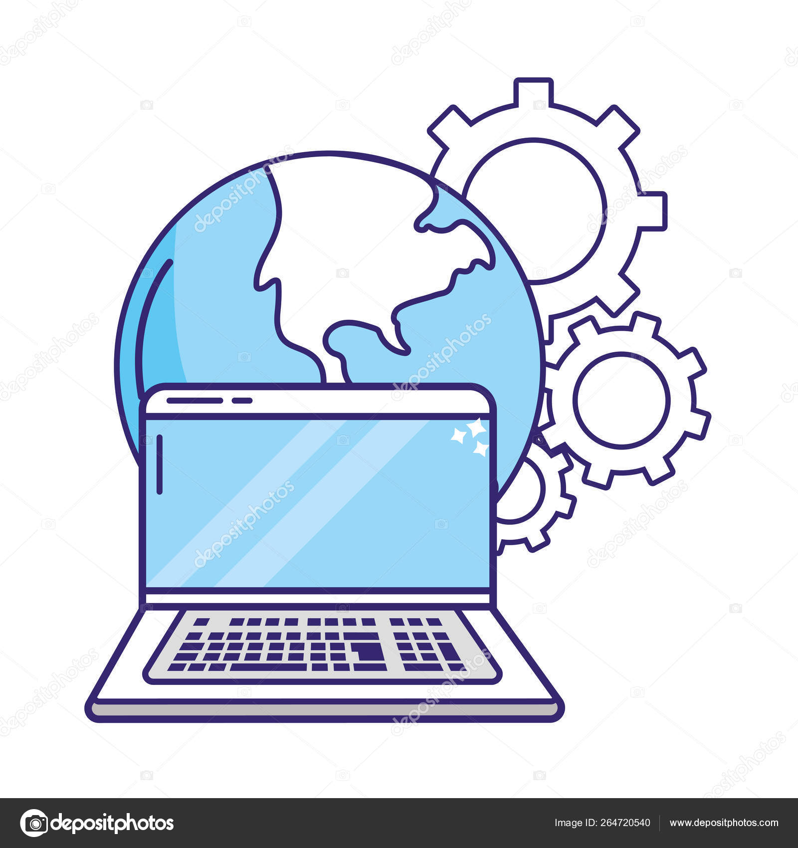 Dispositivo de tecnología de dibujos animados Vector de stock ...