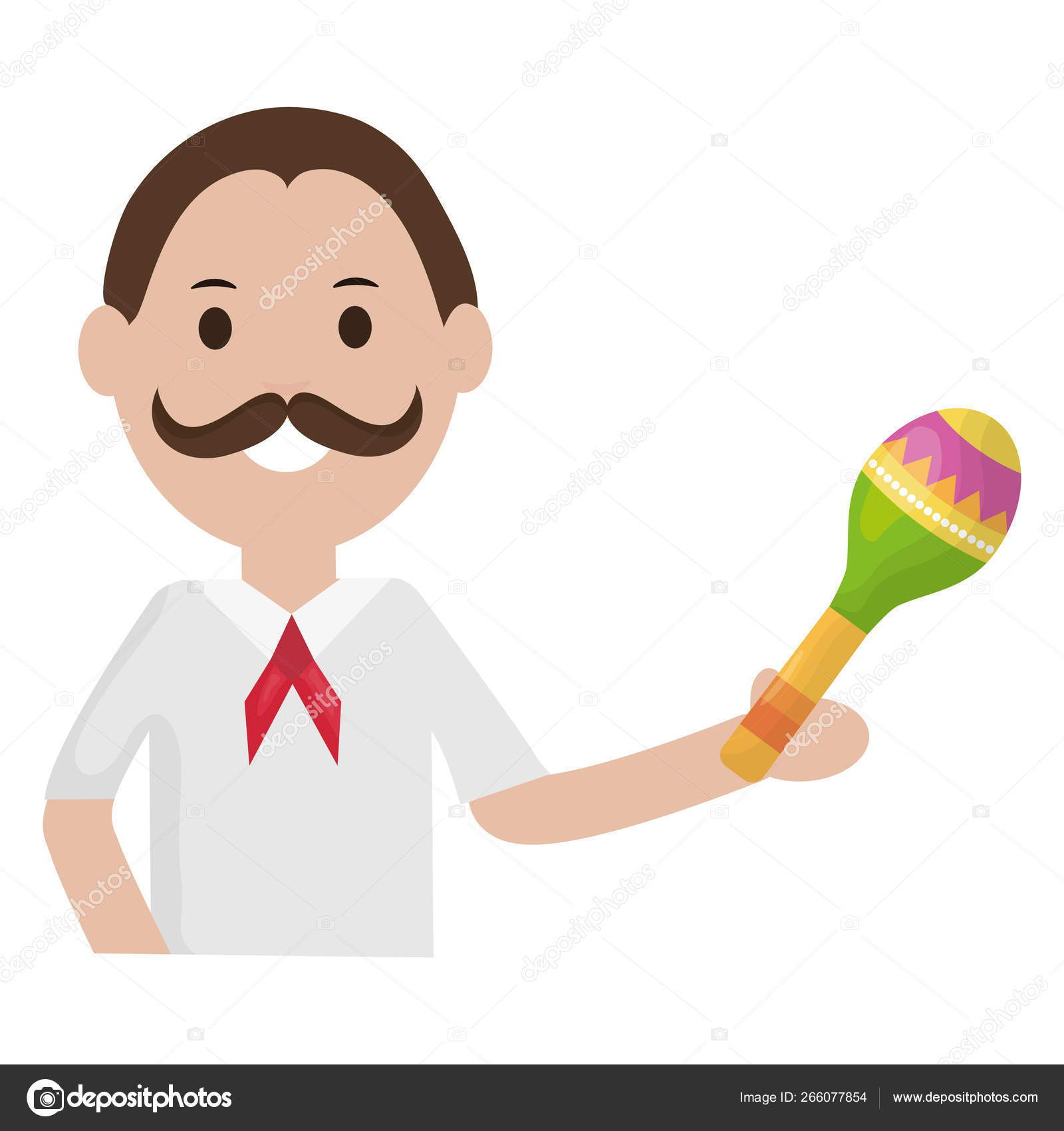 Mexican man with maraca character Stock Vector by ©stockgiu 266077854
