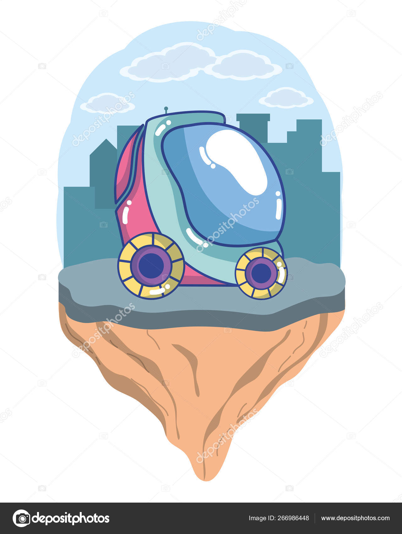 Futuro Concepto Dibujos Animados Vector Ilustración Diseño Gráfico ...