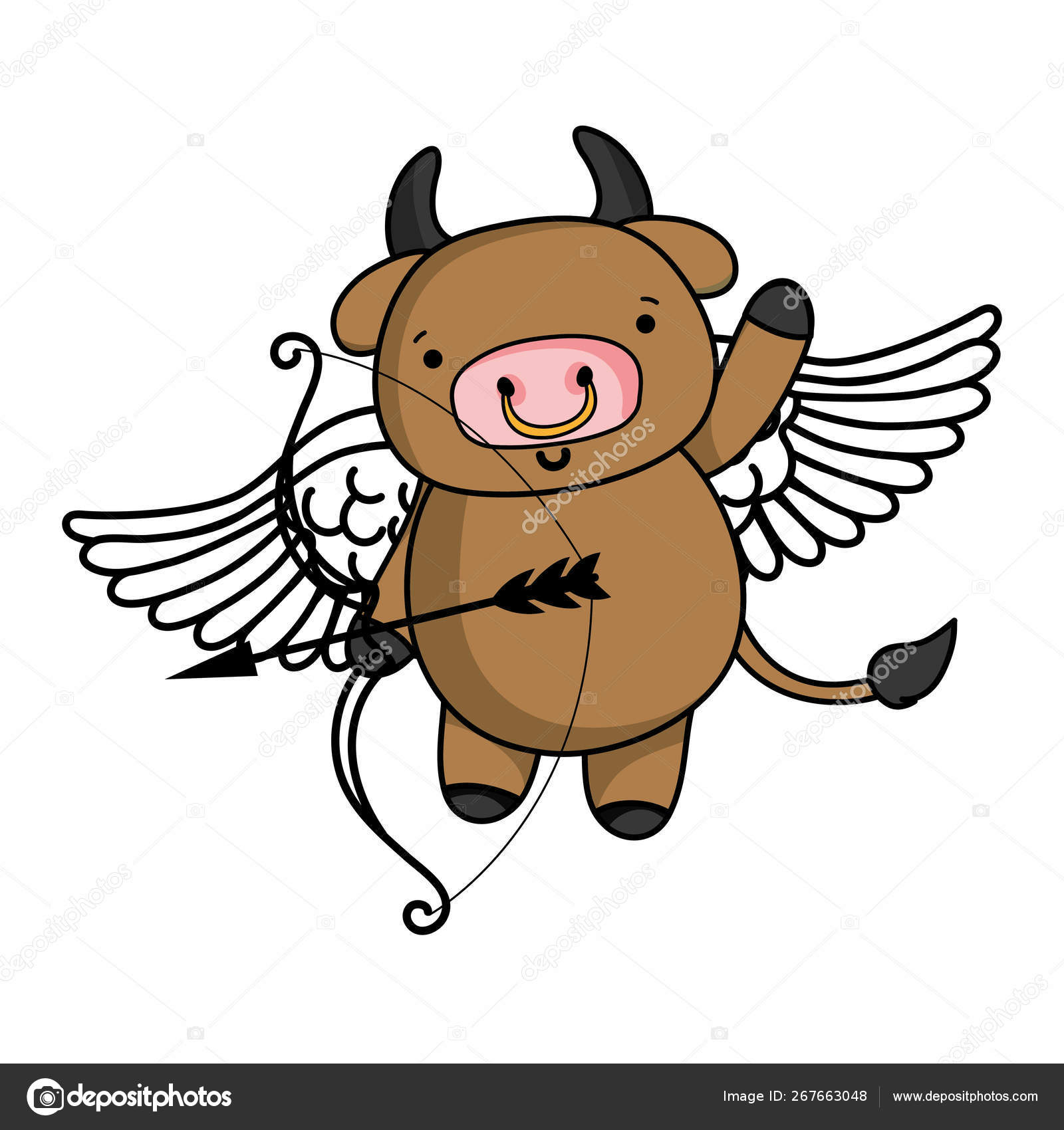 Animated Bull With Wings