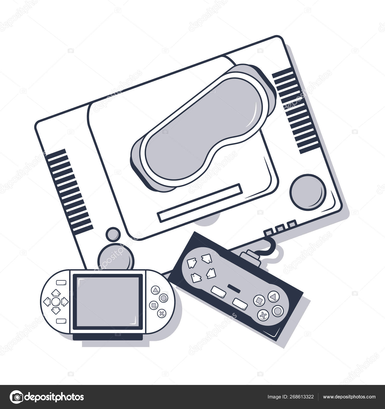 Videogame desenhos animados tempo vetor(es) de stock de ©stockgiu 268613322