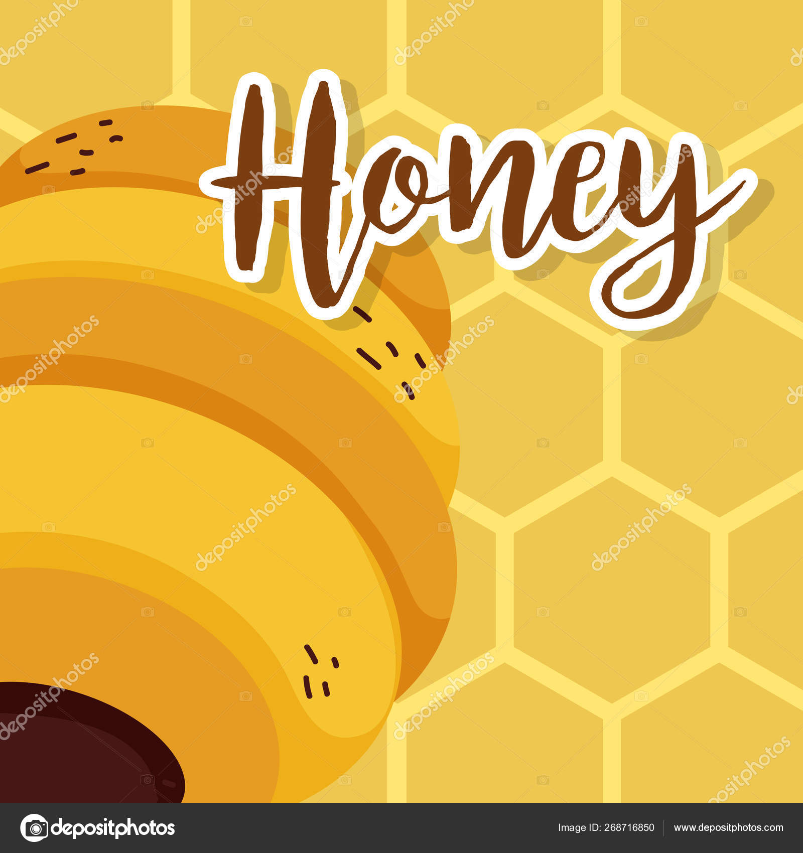 Sweet honey card Stock Vector by ©stockgiu 268716850