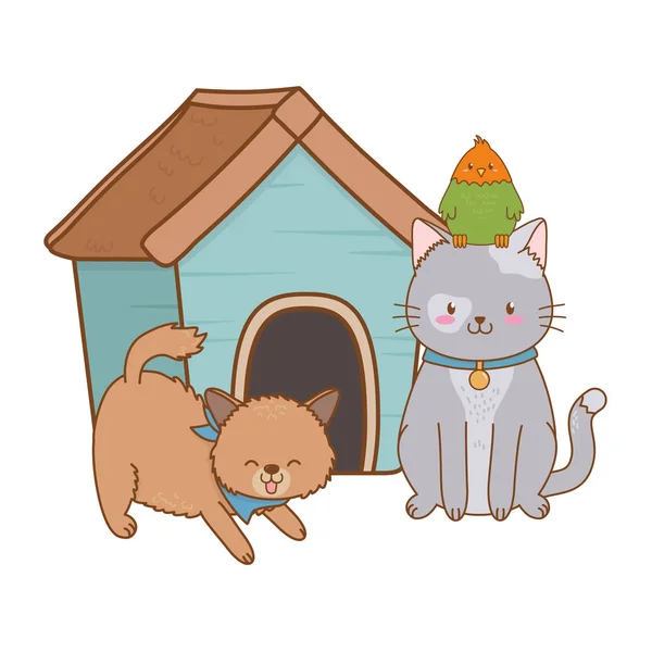 Cute funny pets cartoon Stock Vector by ©stockgiu 264494294