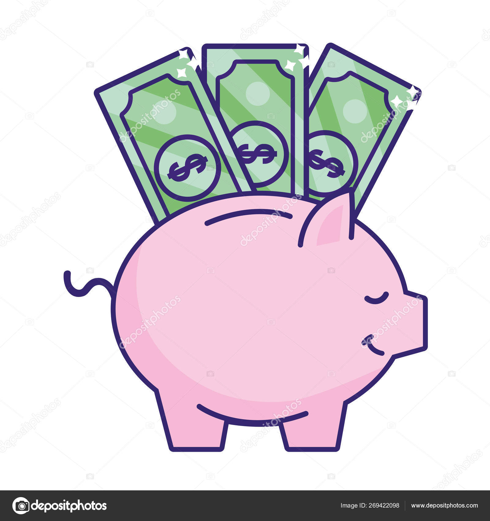 Saving money cartoon Stock Vector by ©stockgiu 269422098