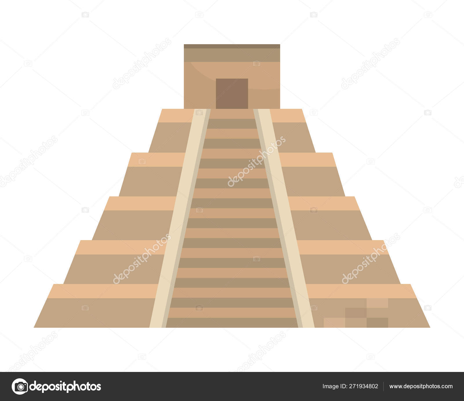Kukulkan pyramid design Stock Vector by ©stockgiu 271934802