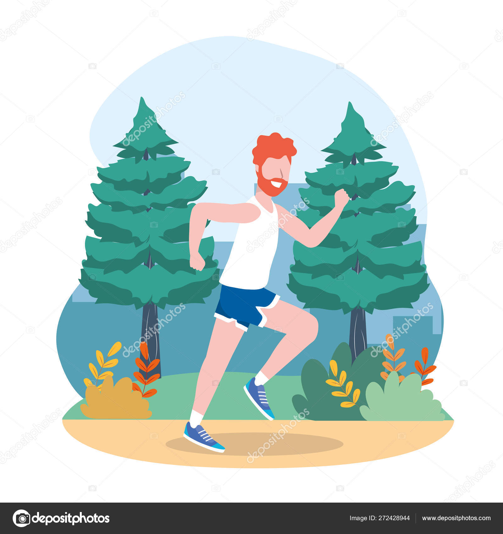 Man training exercise and running activity Stock Vector by ©stockgiu ...