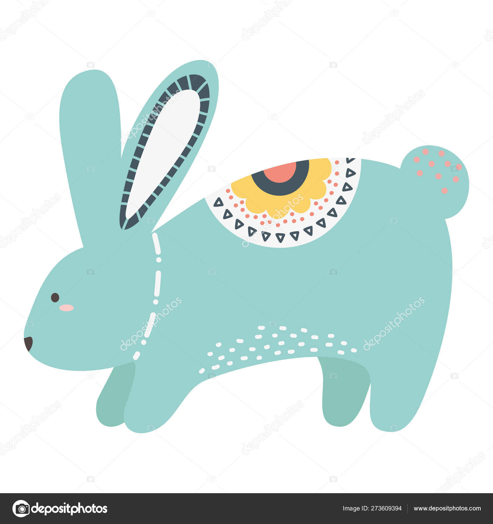 Rabbit cartoon design Stock Illustration by ©stockgiu #273609394