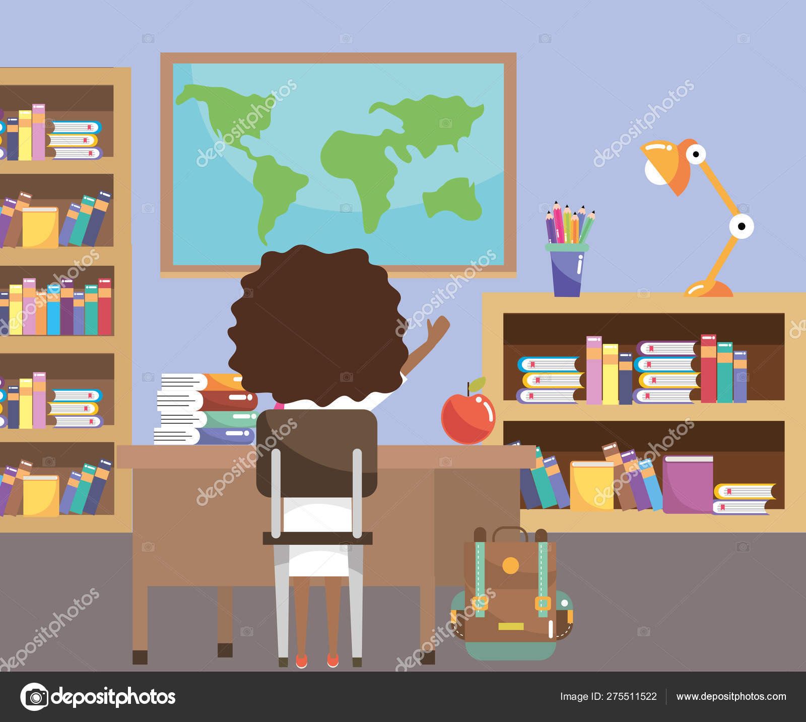 Dibujos animados de la escuela primaria Vector de stock #275511522 de ...