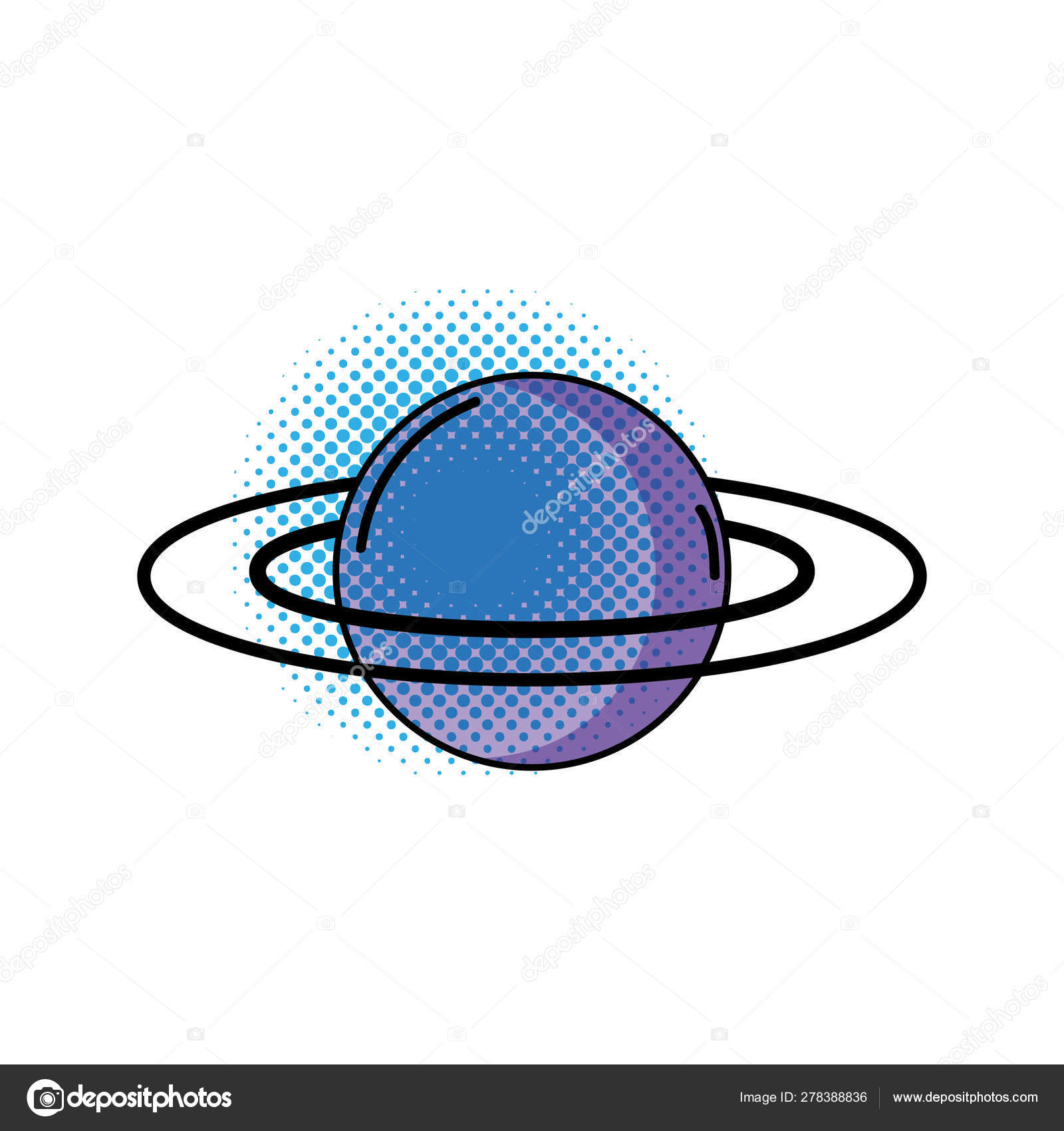Saturno planeta pop icono de arte Vector de stock por ©stockgiu 278388836