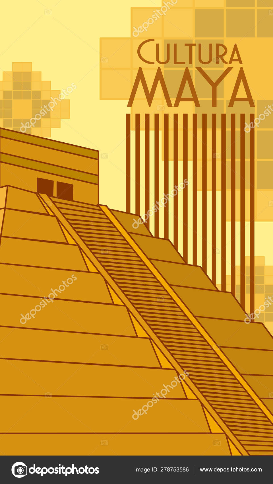 Cultura Maya postcard Stock Vector by ©stockgiu 278753586