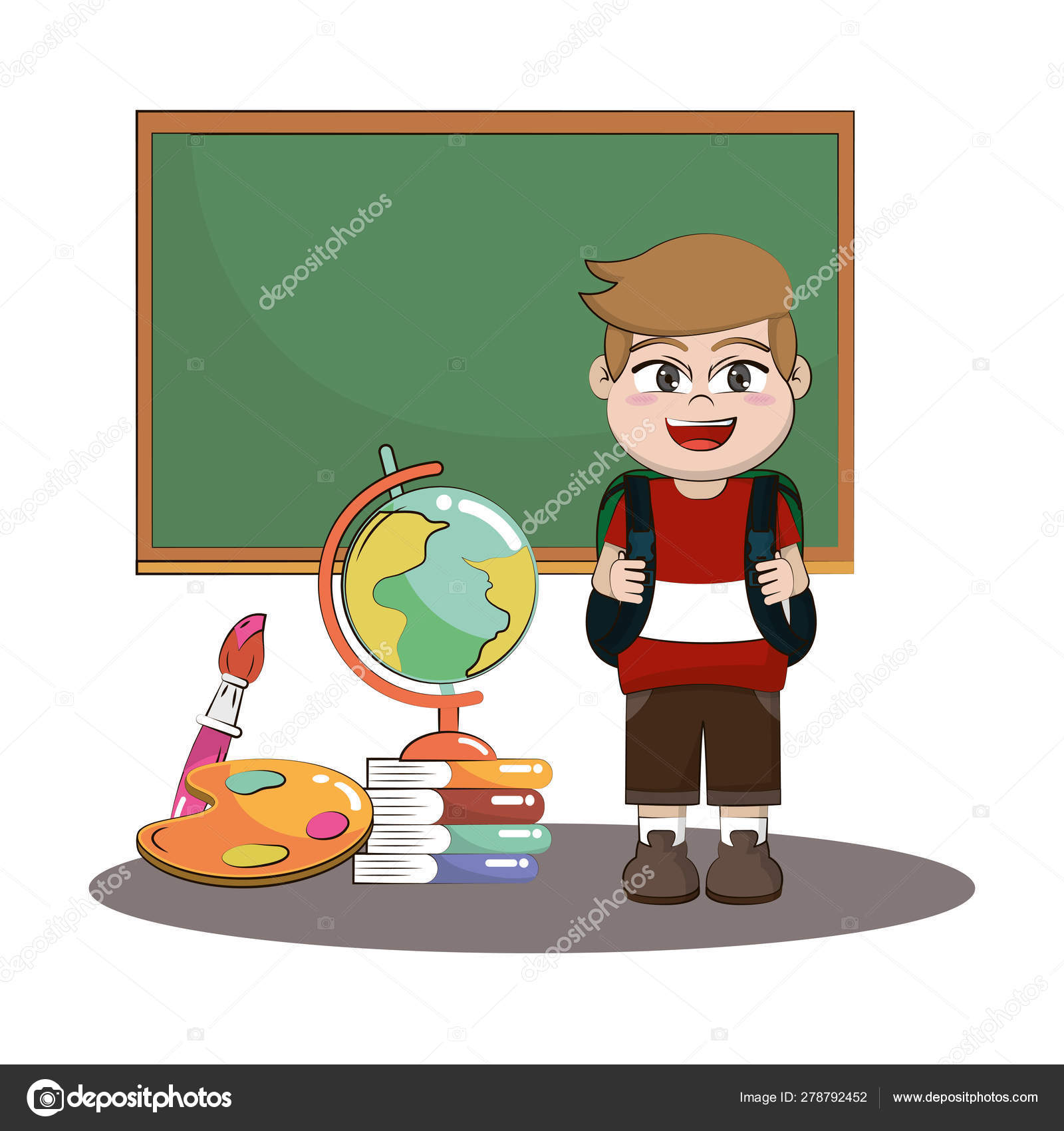 Dibujos animados de la escuela primaria Vector de stock #278792452 de ...