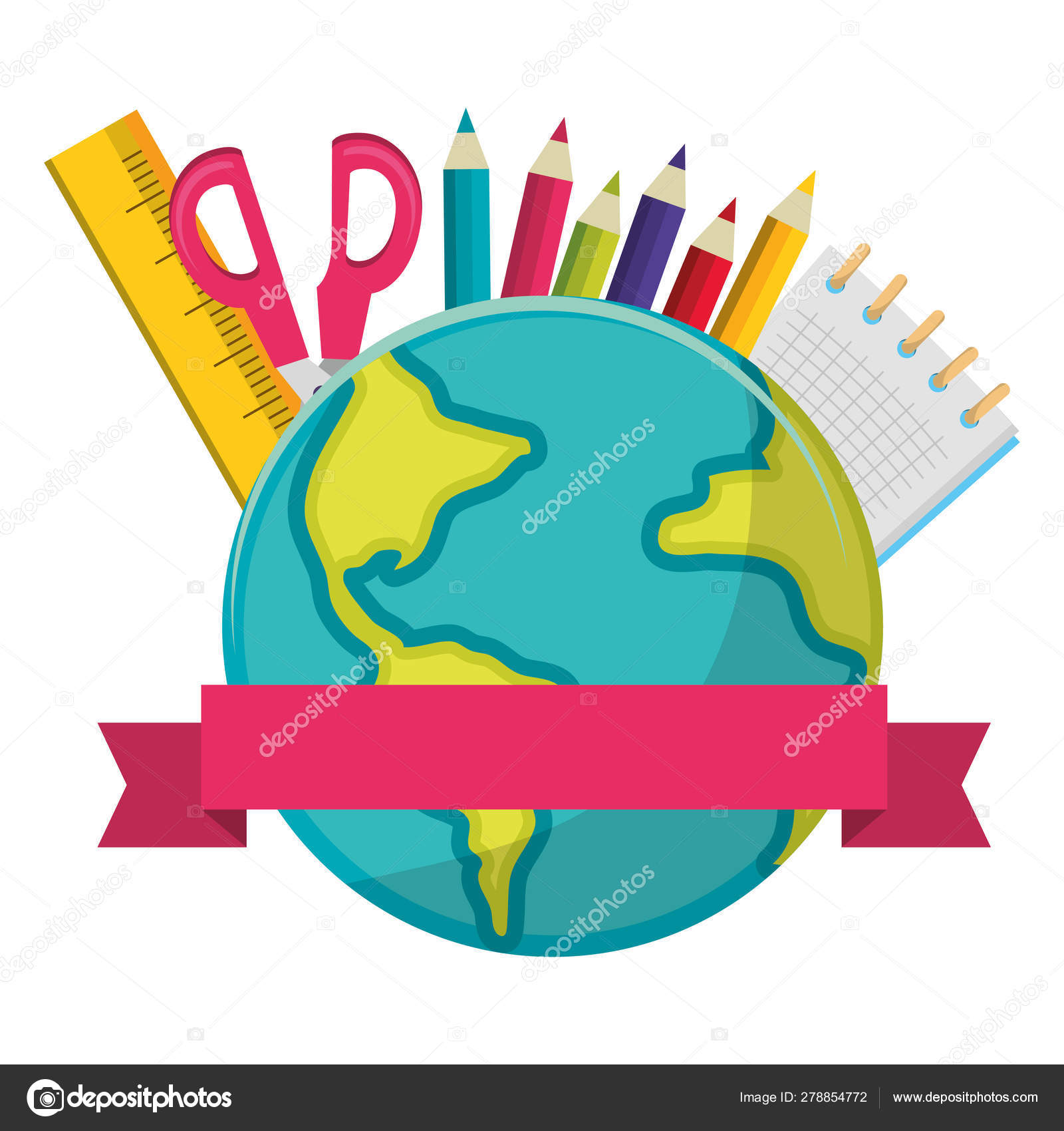 Back to school tools Stock Vector Image by ©stockgiu #278854772