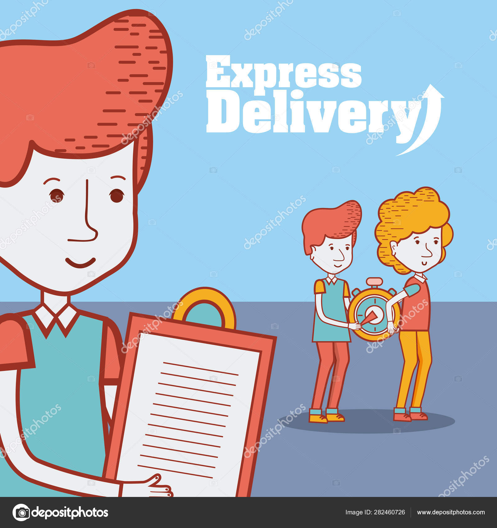 Express delivery cartoon Stock Vector Image by ©stockgiu #282460726