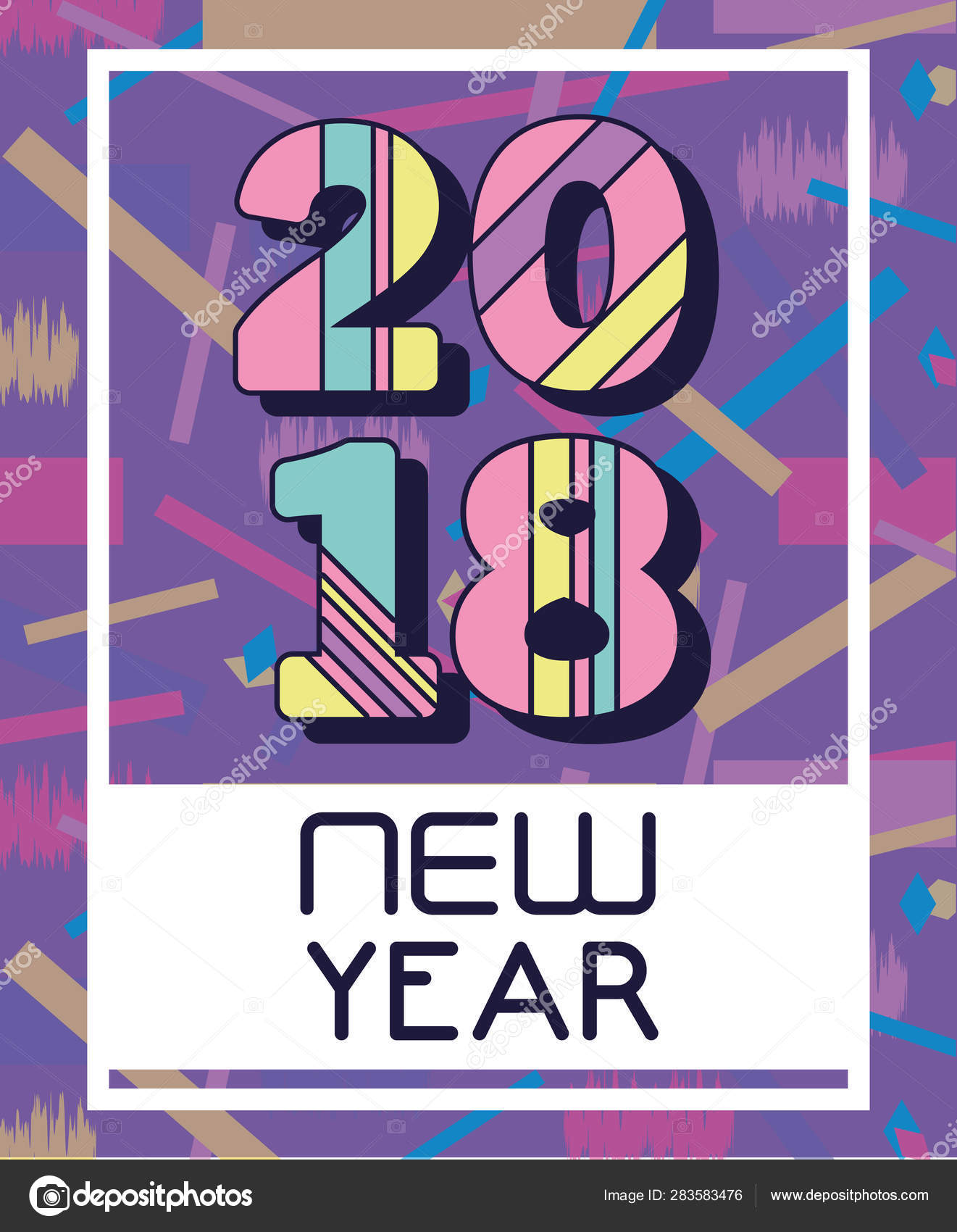 Happy new year figures backgrund design Stock Vector Image by ©stockgiu ...
