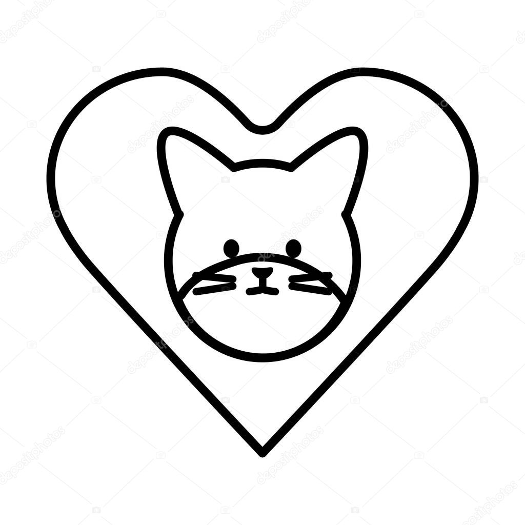 Lindo gatos mascotas adorable con corazón Vector de stock por ©stockgiu ...