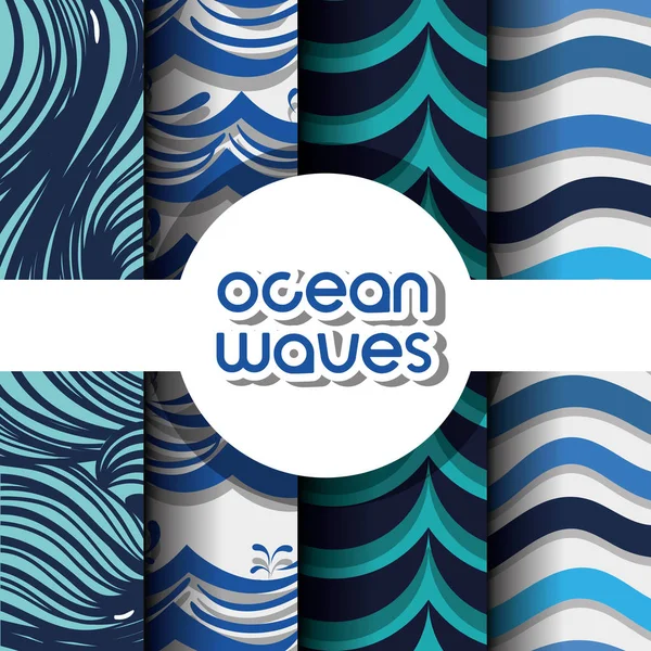 Natural Ocean Waves Background Design Vector Illustration Stock Vector ...