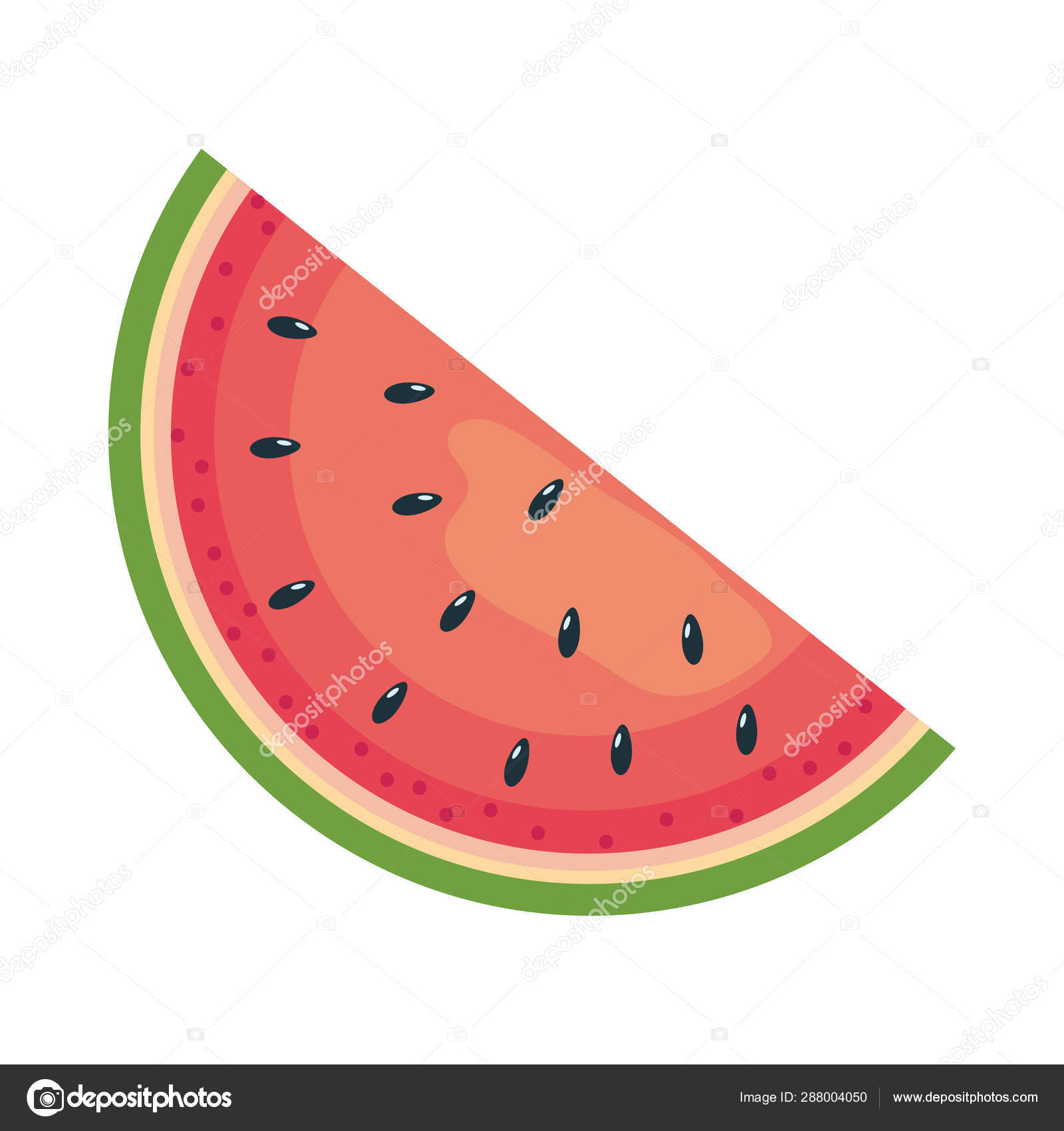 Slice of watermelon design vector illustration Stock Vector by ...