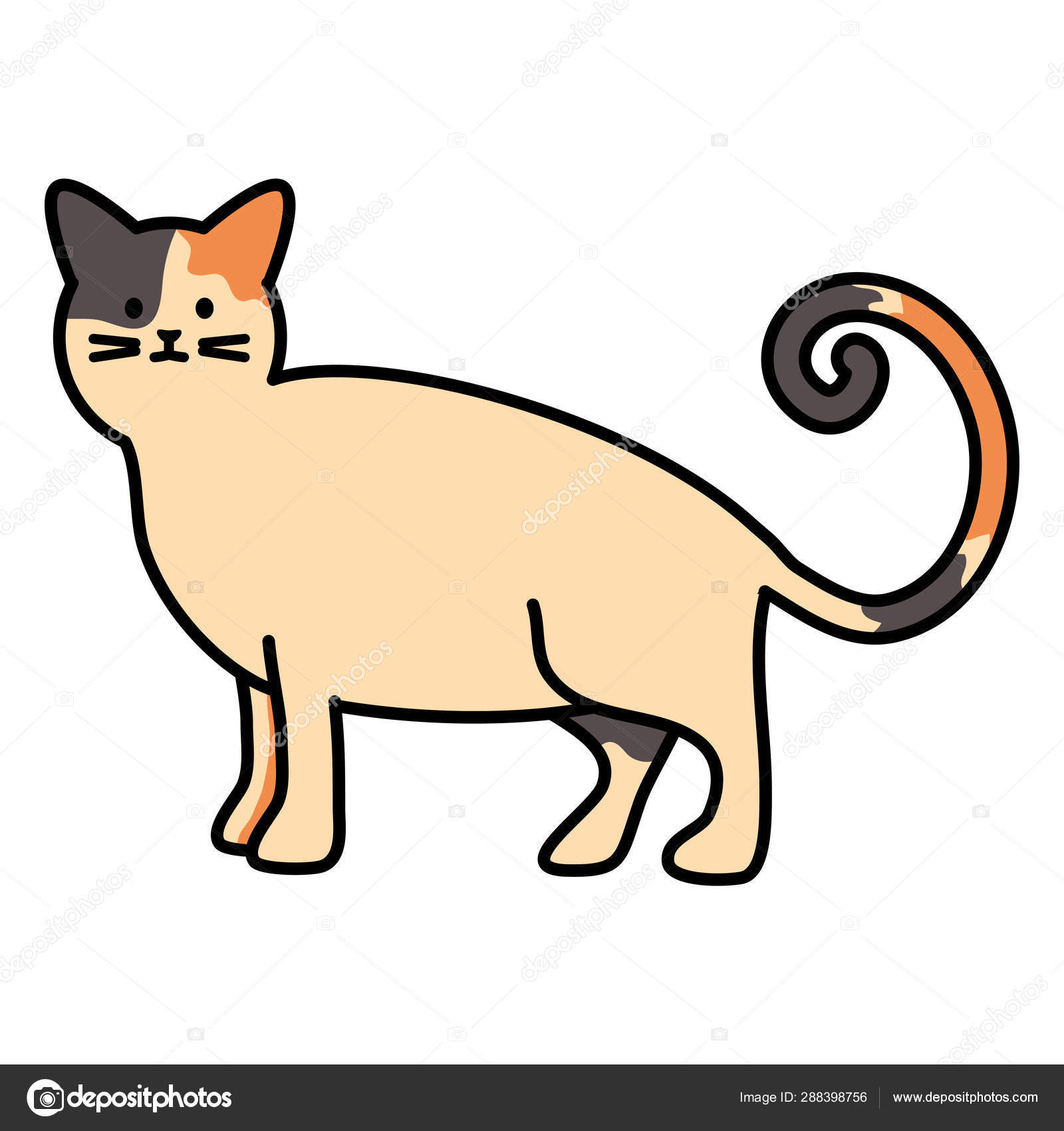 Lindo gato mascota adorable carácter Vector de stock por ©stockgiu 288398756