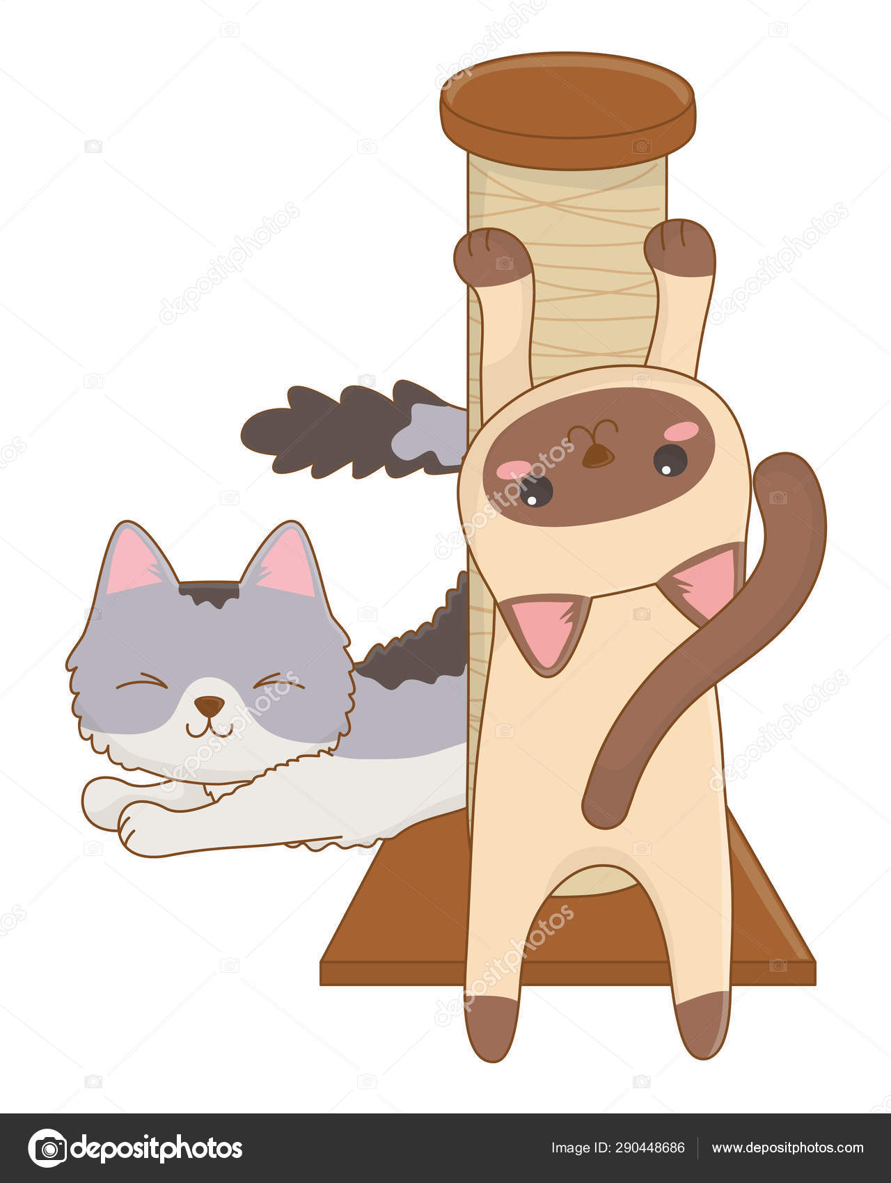 Isolated cats cartoons design vector illustrator Stock Vector Image by ...