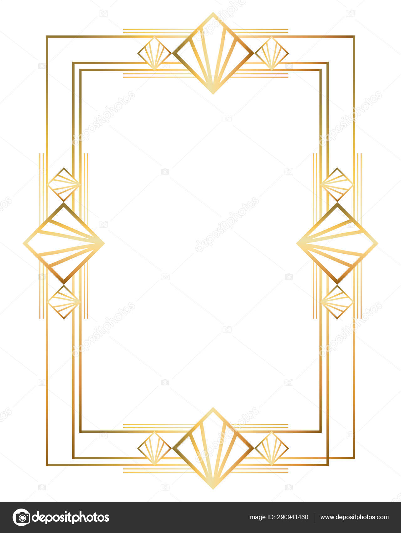Isolated art deco frame design Stock Vector by ©stockgiu 290941460