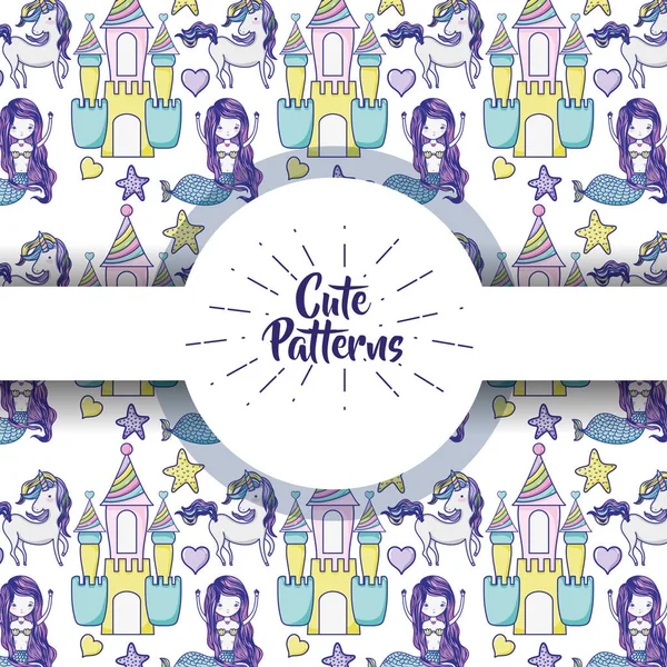 Cute patterns with doodles cartoons background Stock Vector by ...