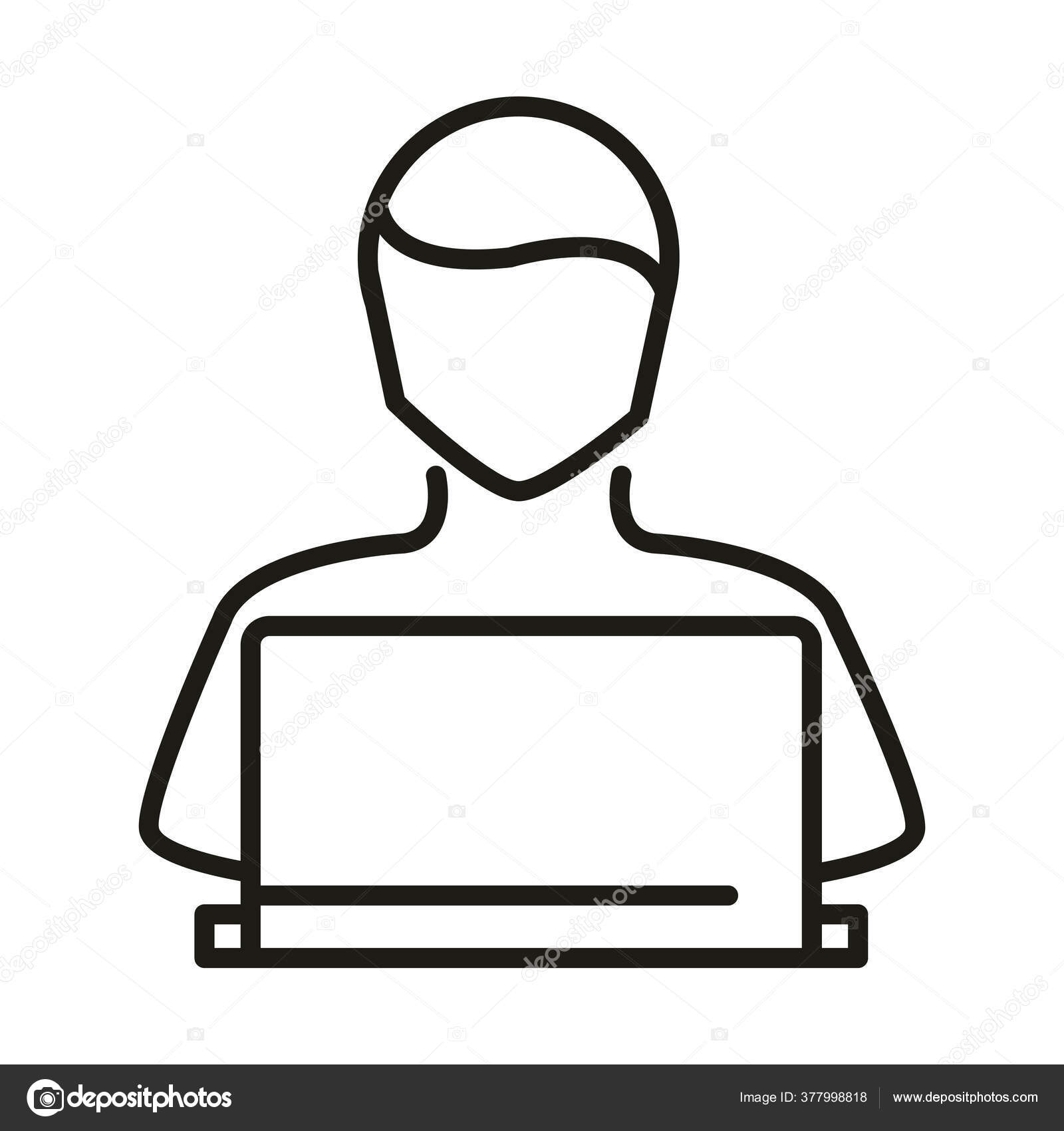 Avatar using laptop online education and development elearning line ...