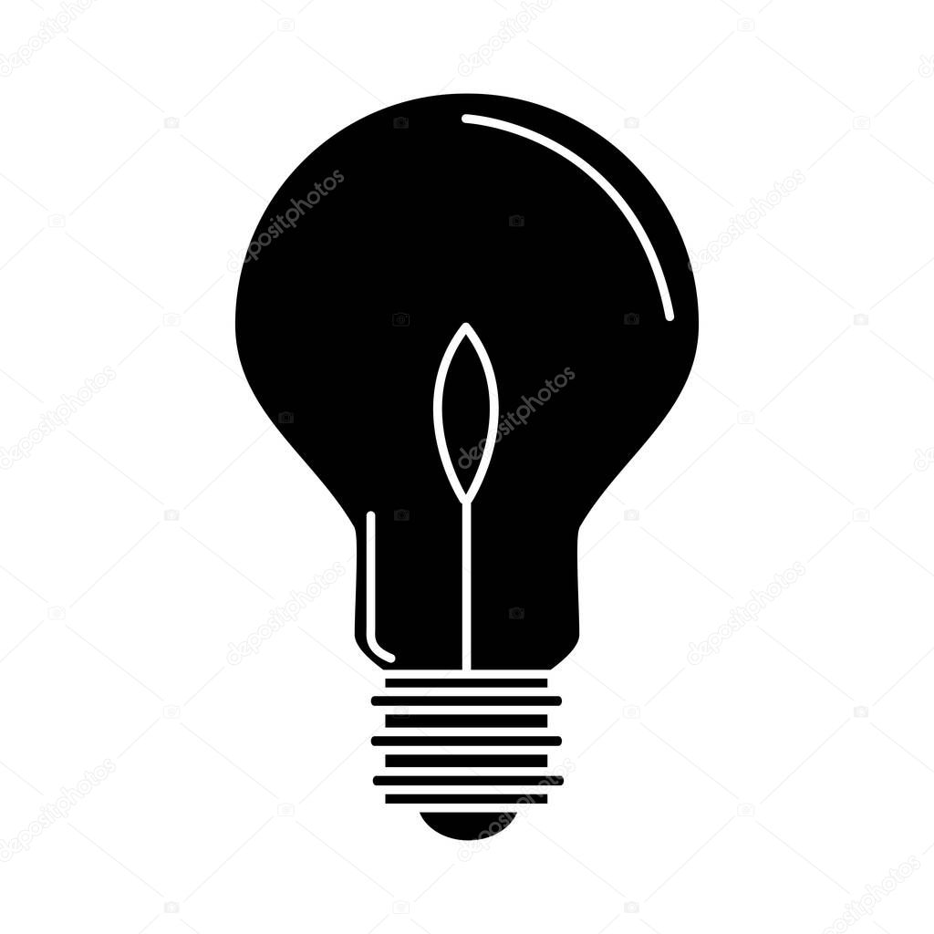 bombilla eléctrica, lámpara redonda, metáfora de idea ecológica, estilo ...