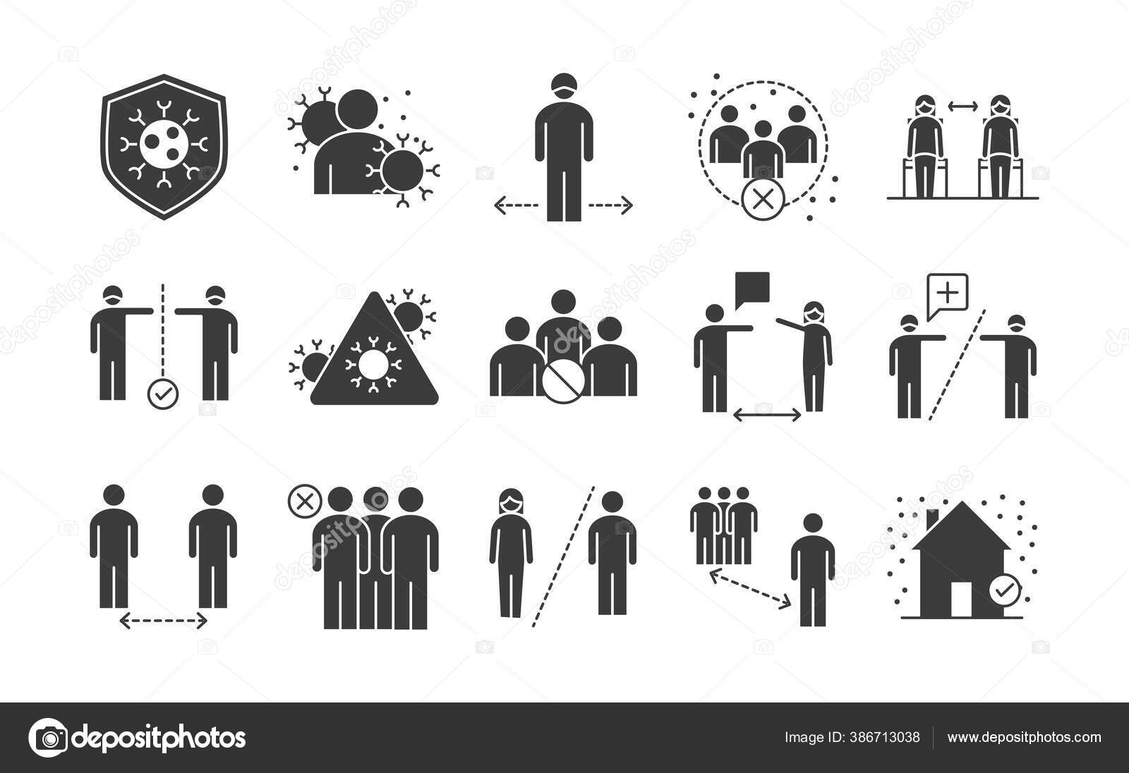 Covid 19 coronavirus social distancing prevention, outbreak spreading ...
