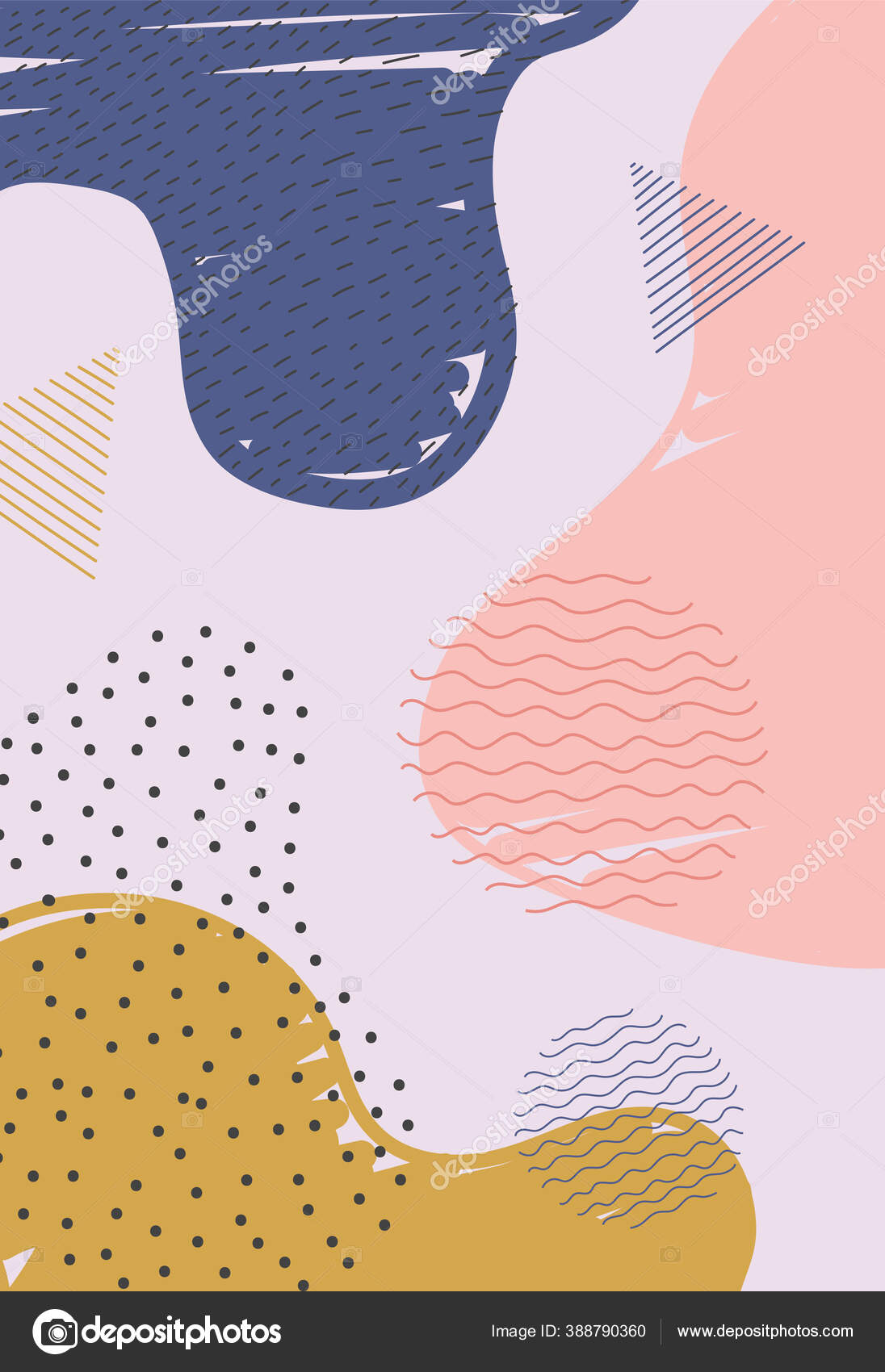 Memphis style abstract decoration texture color stains Stock Vector ...