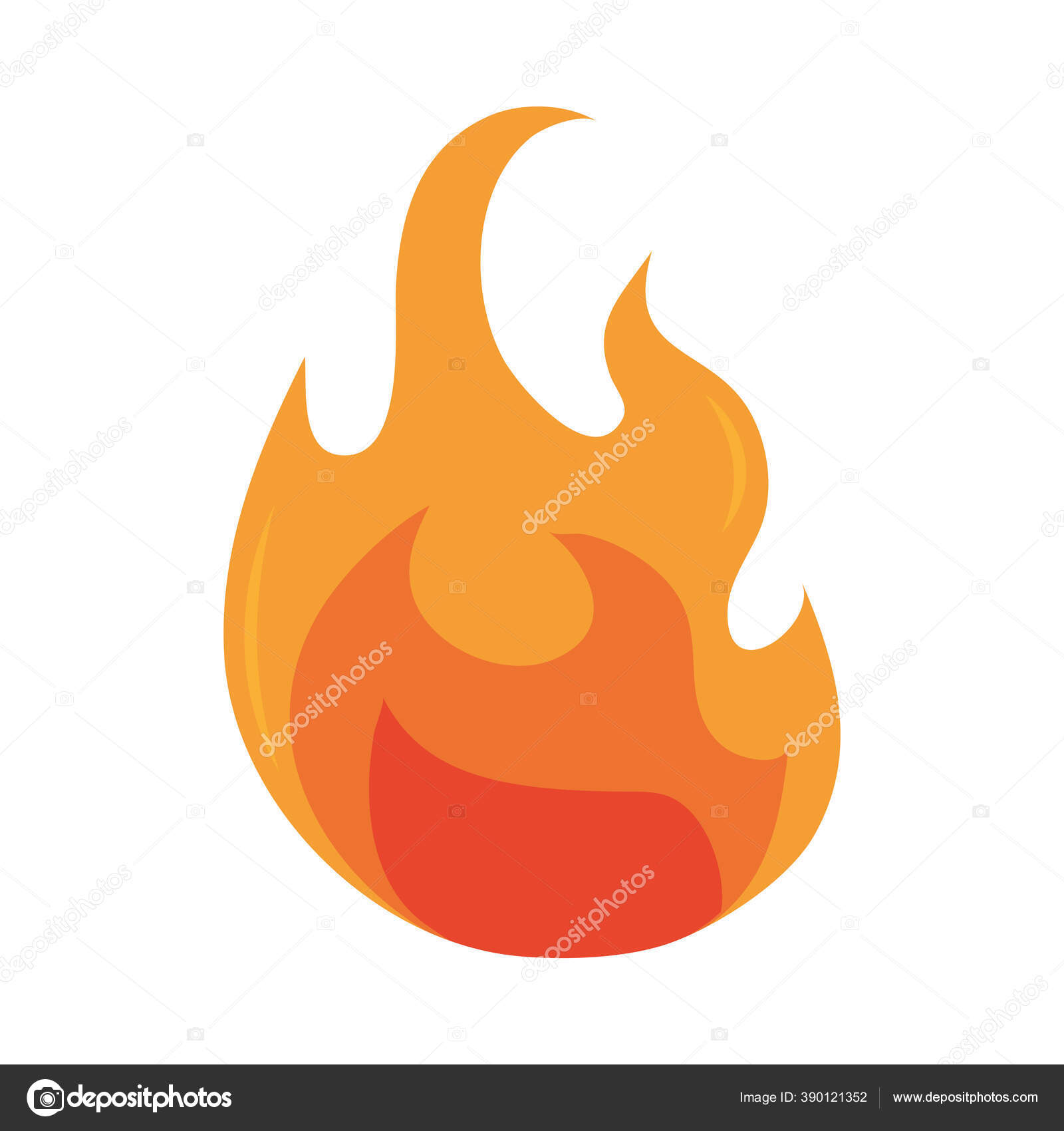 Fire flame burning hot glow flat design icon Stock Vector by ©stockgiu ...