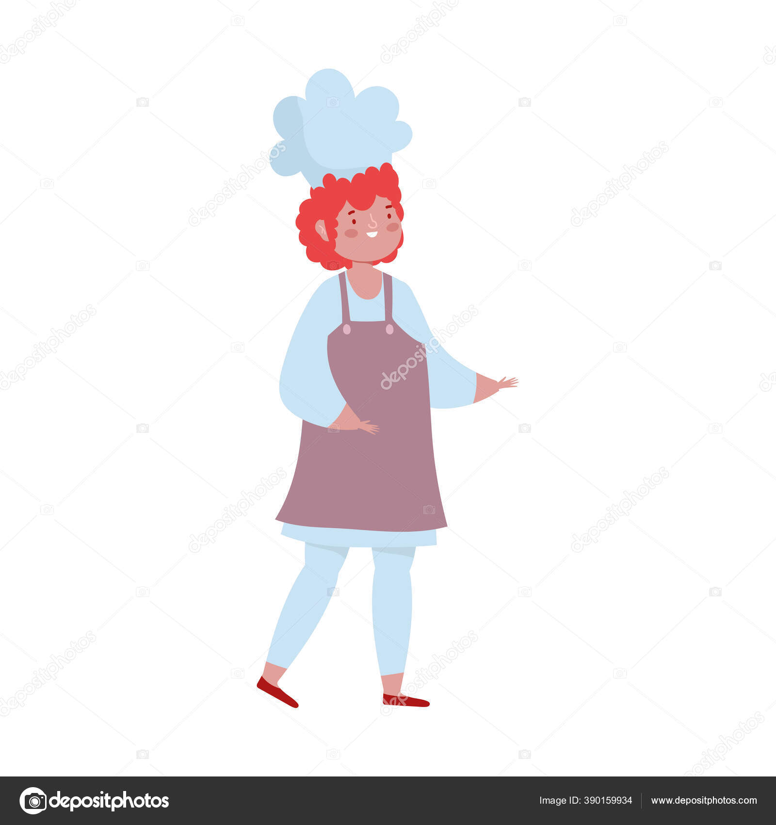 Chef masculino com personagem uniforme desenho animado ícone de design ...