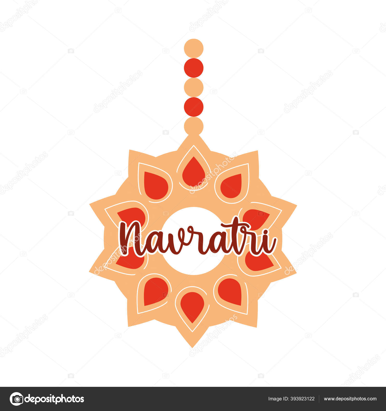 Happy navratri indian celebration, floral ornament cultural and ...