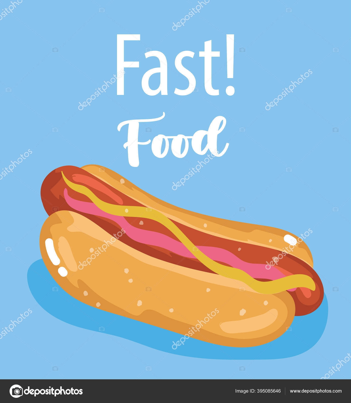 Menú de comida rápida restaurante malsano, cartel dibujado a mano ...