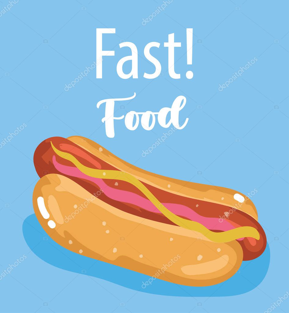 Menú de comida rápida restaurante malsano, cartel dibujado a mano ...