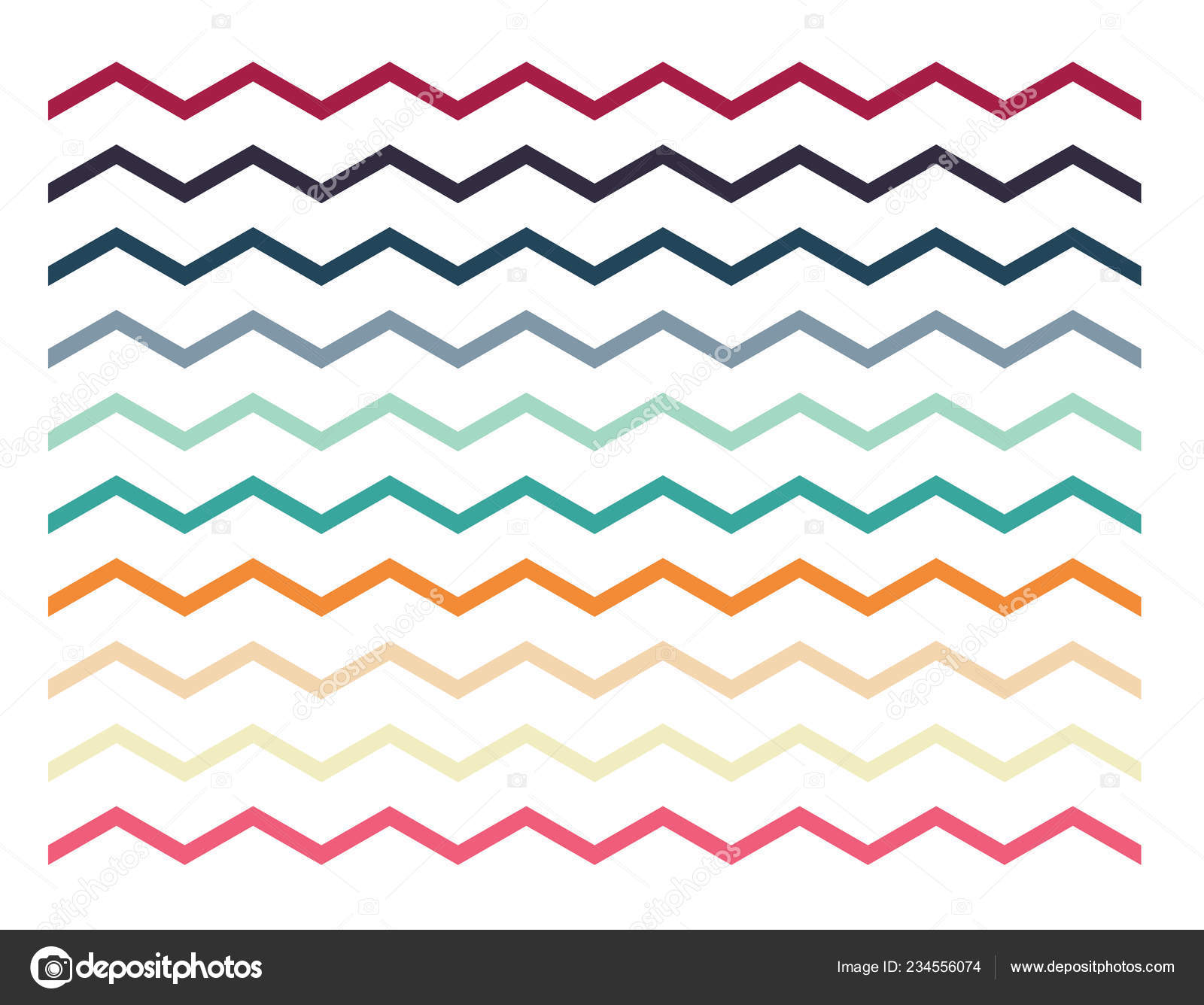 Colorful Zigzag Line