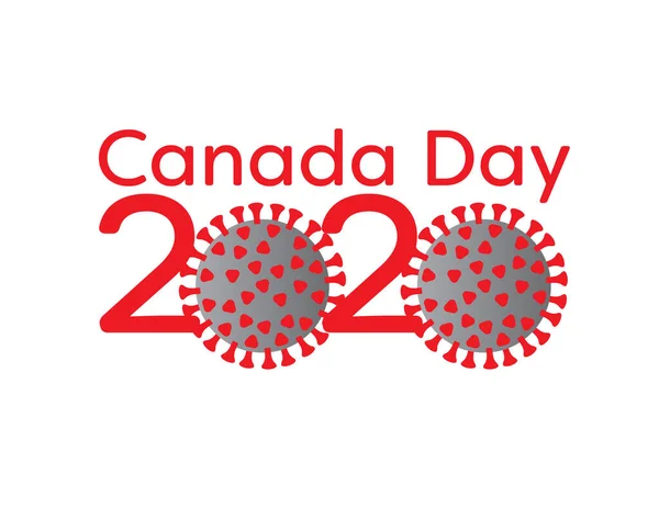 Canada Day 2020 Logo Red Maple Leaves White Background Stock Vector by ...