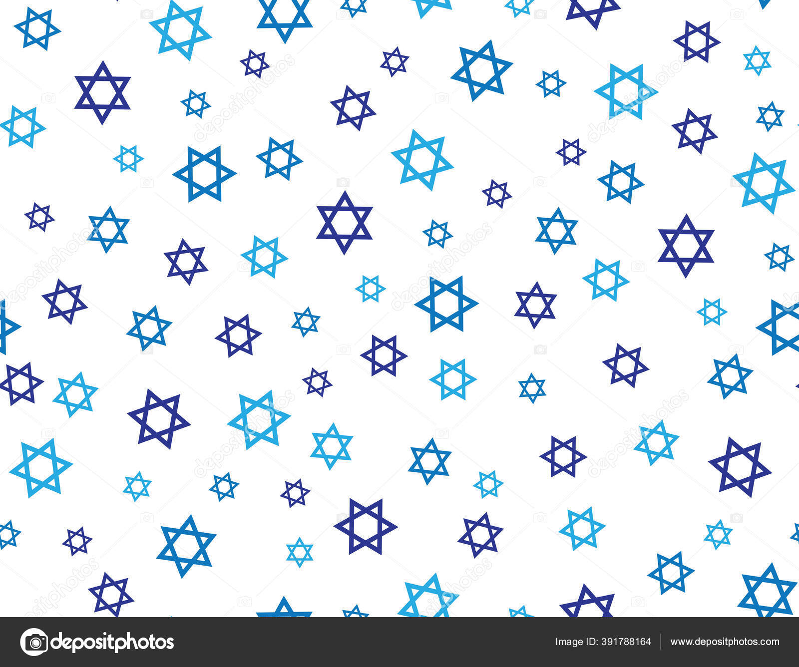 Blue Star David Pattern White Background Stock Vector Image by ...