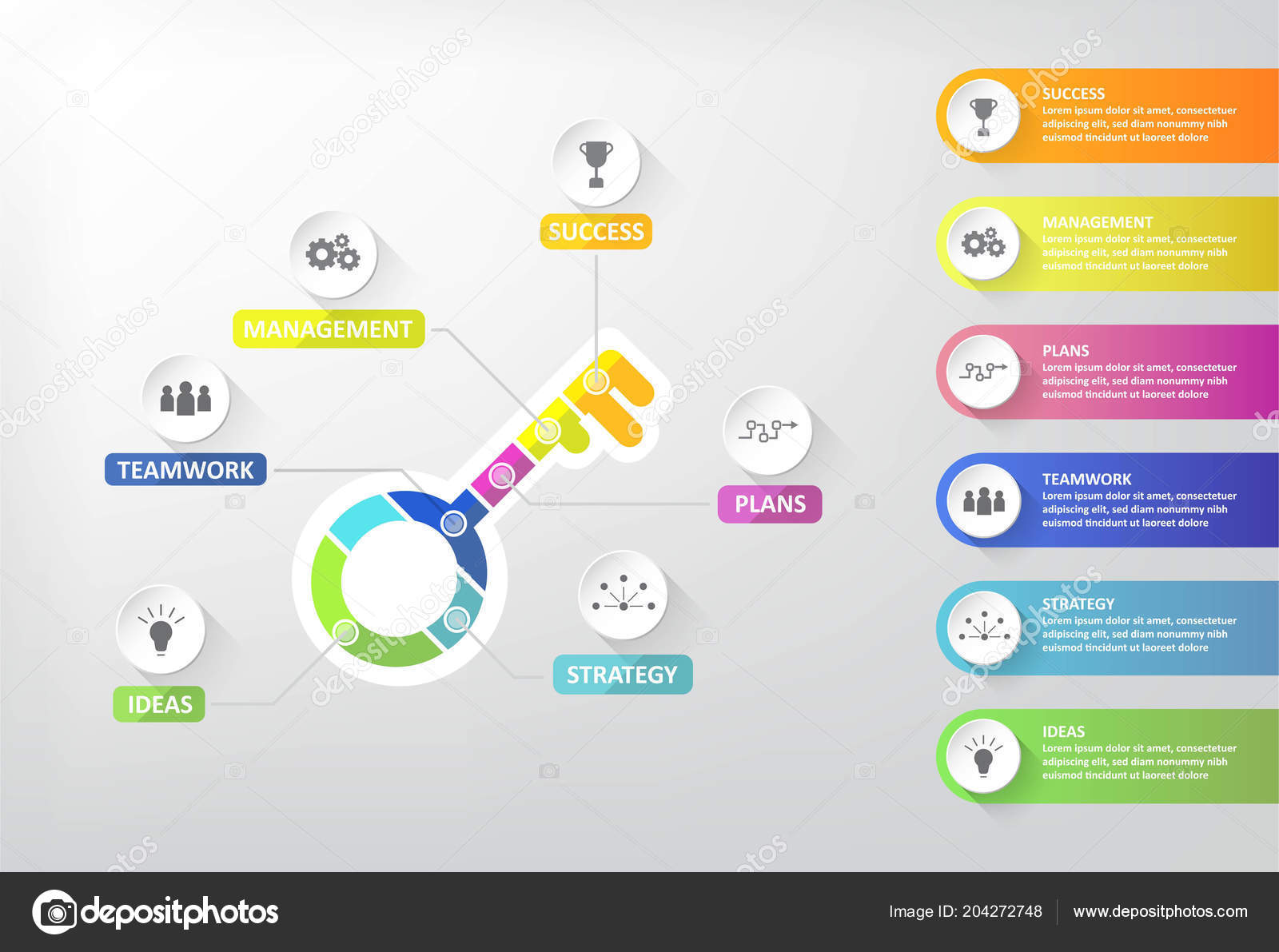 Key Step Success Business Vector Illustration Design Eps10 Stock Vector ...