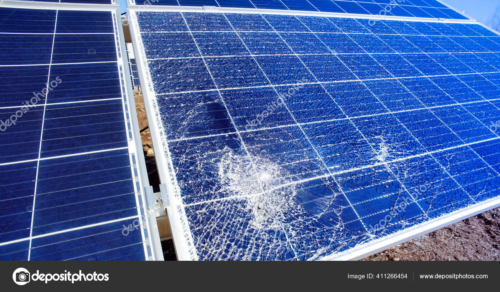 Broken Destroyed Solar Panel Stock Photo by ©nostal6ie 411266454