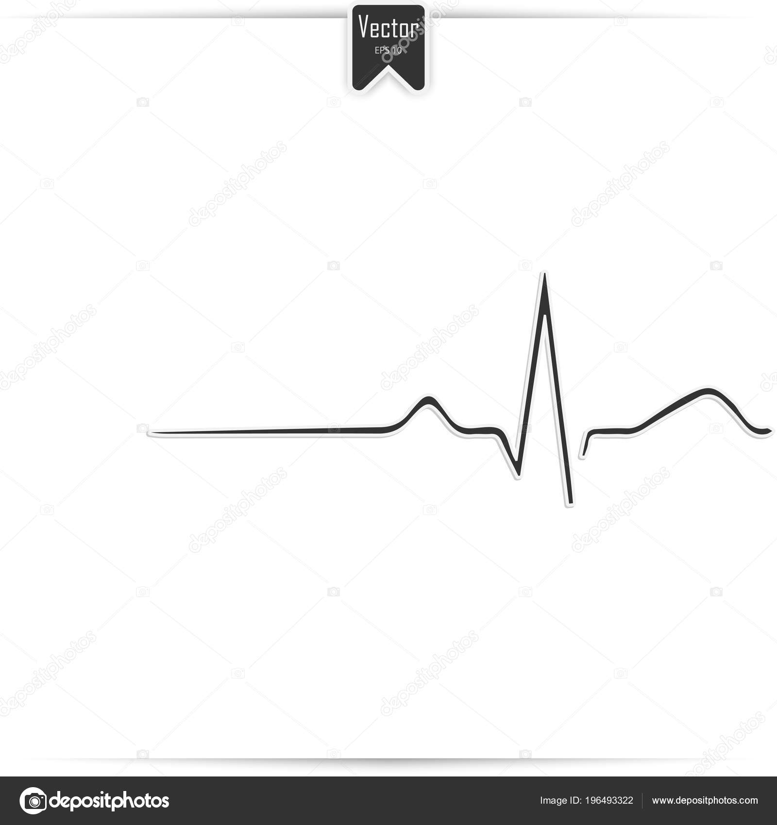 Heart rhythm, ecg line vector symbol icon design. Stock Vector Image by ...